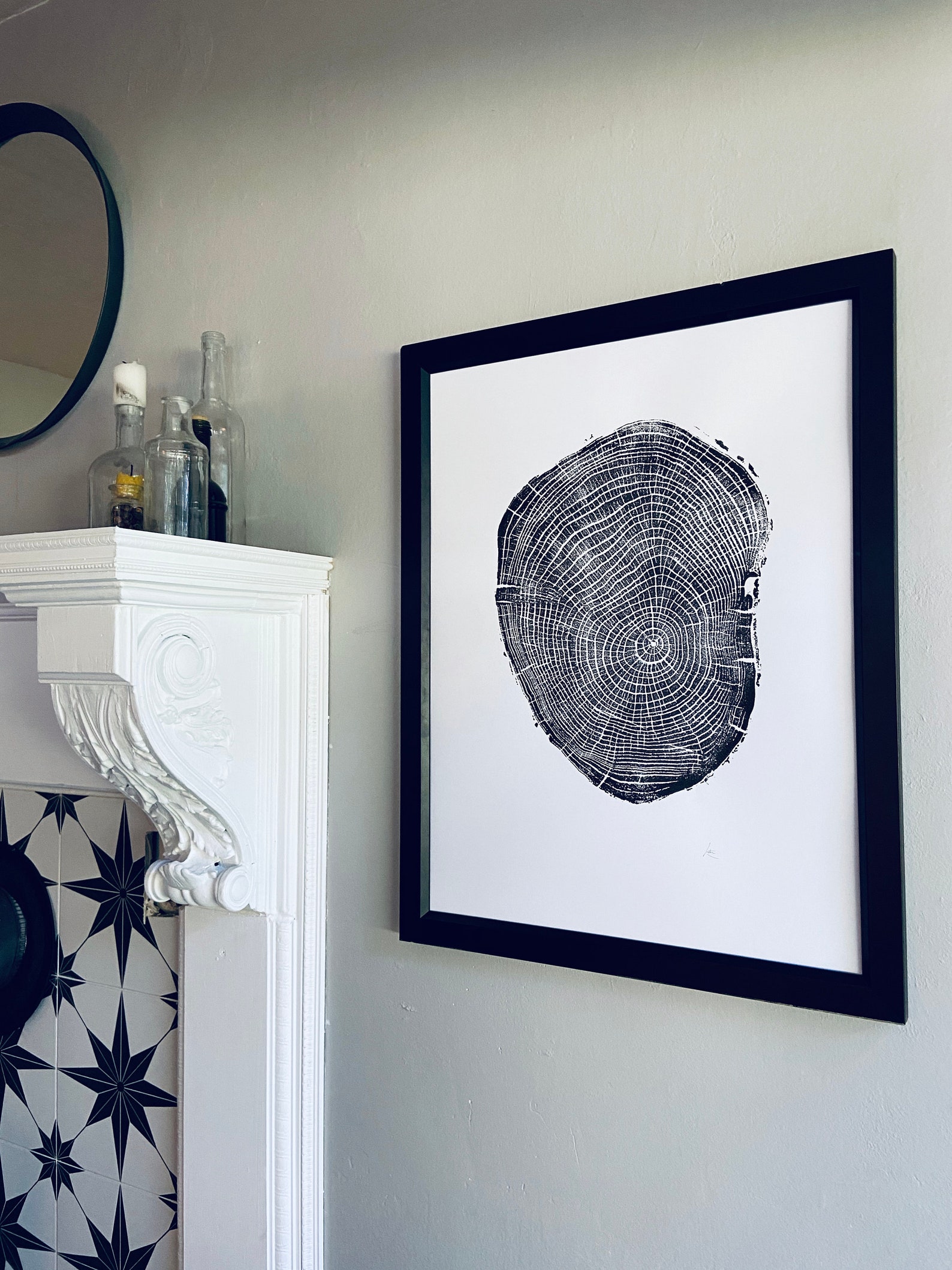 Connecticut Ash Tree Ring Print Tree Print New Haven Yale | Etsy