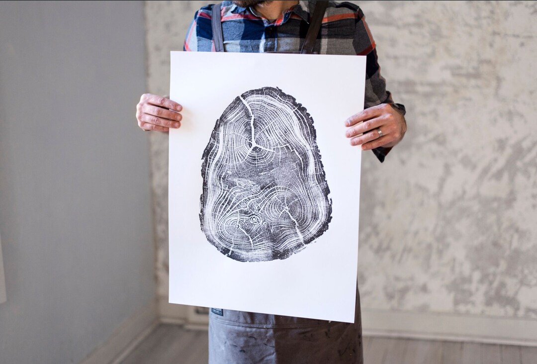 Locust Tree, Tree Anatomy, Botanical Tree Print, Real Tree Stump Art ...