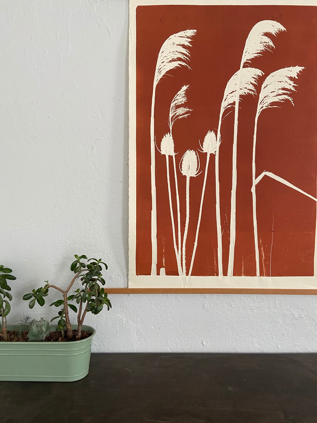 Thistle and Pampas Grass, Hand Pressed Botanicals, From Real Plants ...