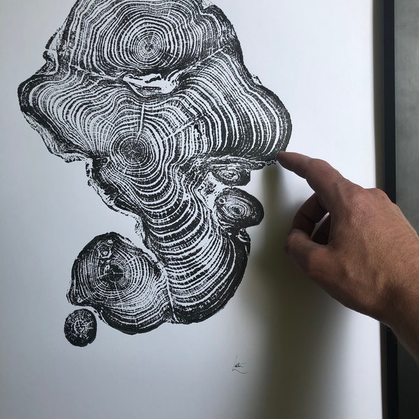 Tree Stump Print - Etsy