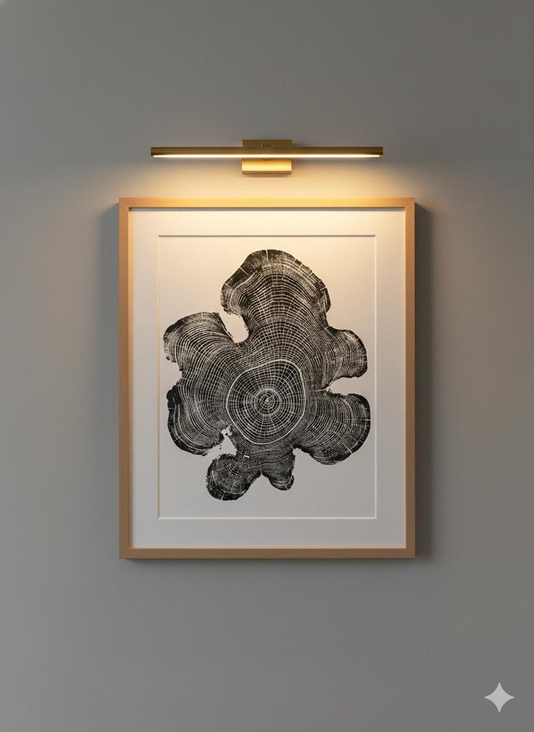 Ohio State, Black Locust, Woodcore Art, Tree Ring Print, Woodcut Print ...