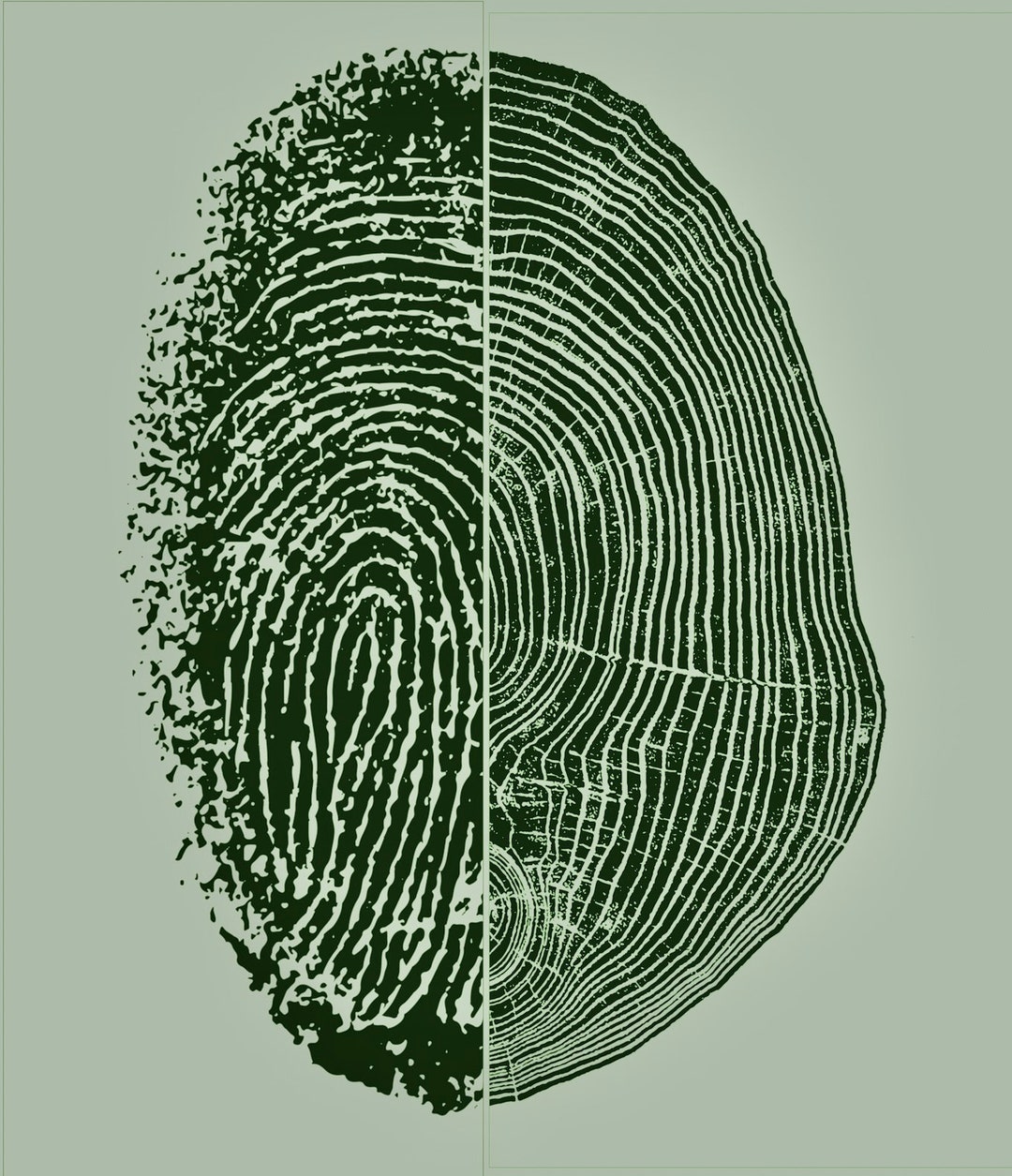 Personalized Fingerprint Tree Ring Art, Fingerprint Art, Tree Ring Print, Human Nature, Nature ...