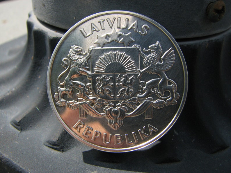 Latvia 10 Lati Silver Proof Coin - 1993 Latvia Proclamation 75 ...