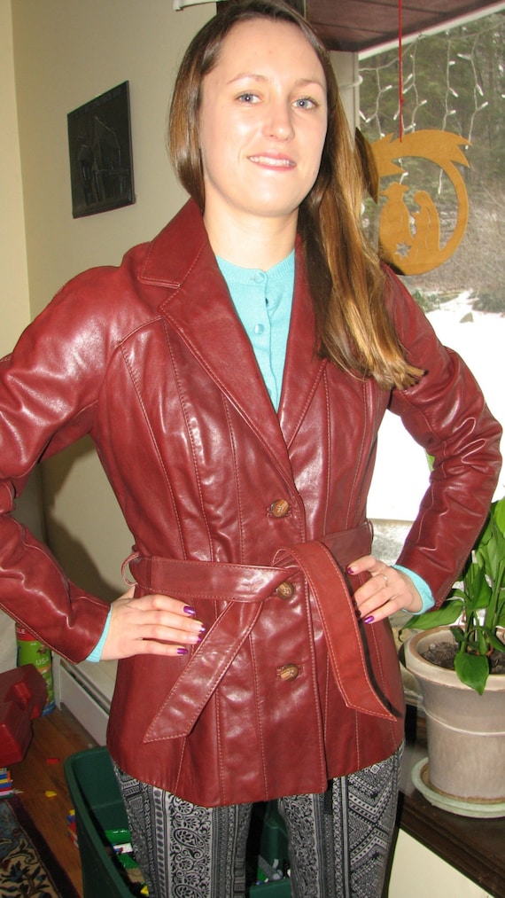 1970s Leather Jacket - HR Rome Jacket- Free Shipping … - Gem