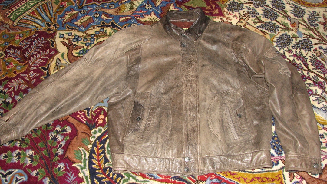1990s Leather Jacket - Vintage Leather Jacket - Free Shipping US - Etsy