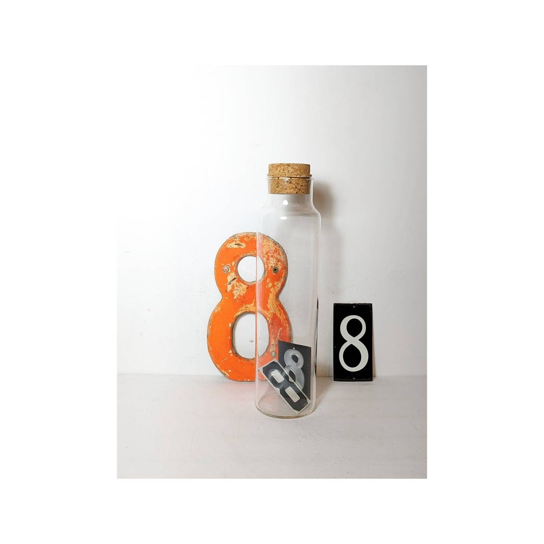 Tall Slender Glass Jar With Cork Kitchen Small Storage Apothecary - Etsy