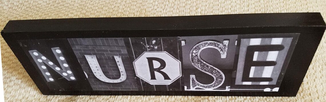 Nurse Sign Nurse Gifts Nurse Decor Wood Sign Alphabet Art - Etsy