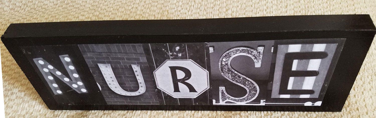 Nurse Sign Nurse Gifts Nurse Decor Wood Sign Alphabet Art - Etsy