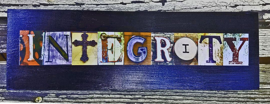 Integrity Sign for Honor, Integrity - Etsy