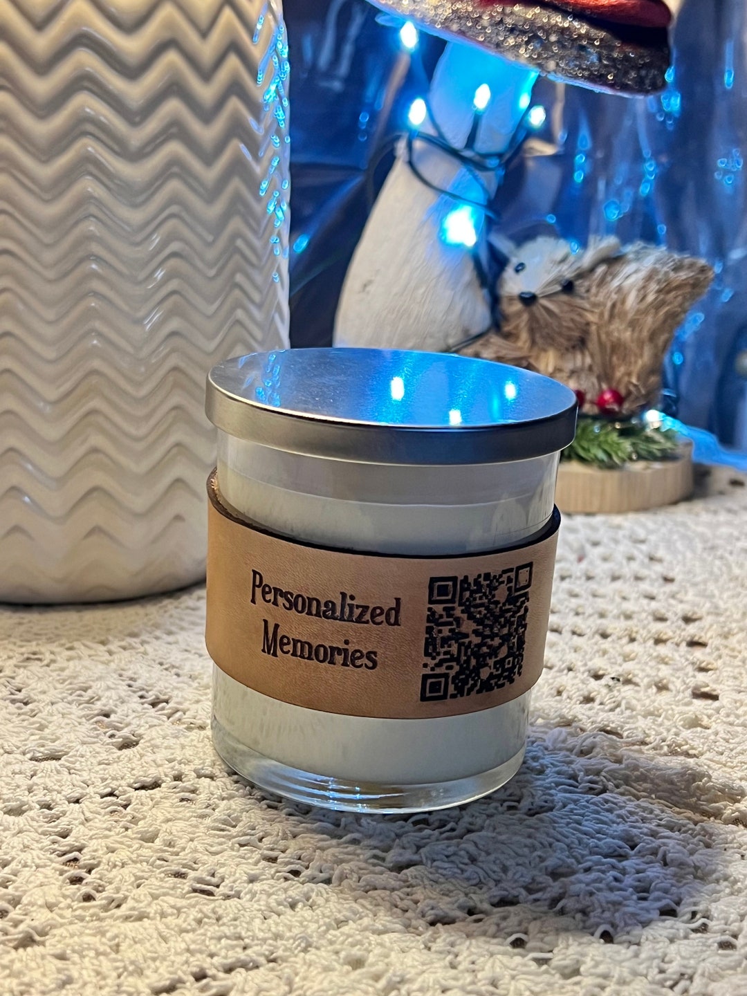 Personalized Leather Candle Wrap - Etsy