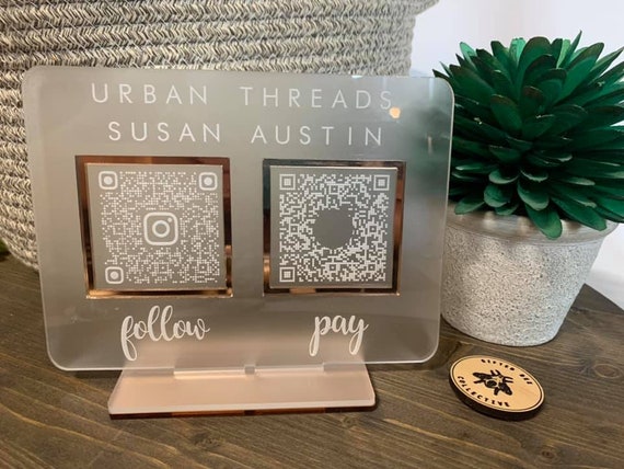 Multiple Sizes QR Code Sign SVG Laser Cut Files 5x7 6x9 | Etsy
