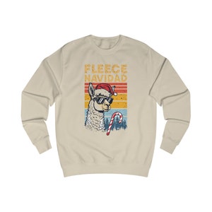 Llama Christmas Sweatshirt, Funny Fleece Navidad Holiday Jumper, Winter ...