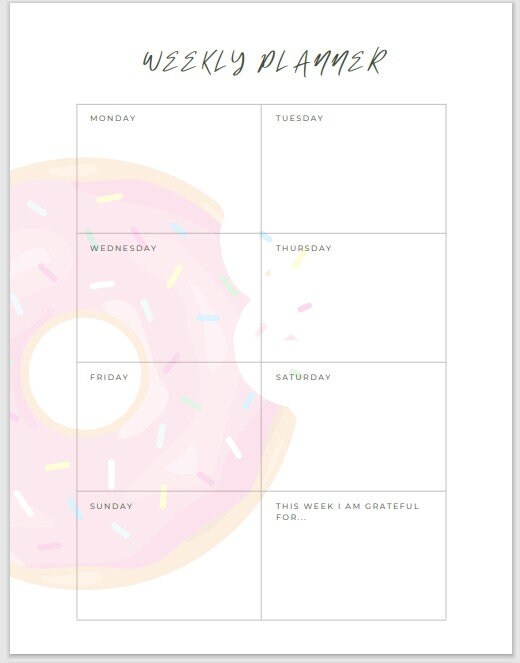 Donut Themed 2023 Planner Printable - Etsy