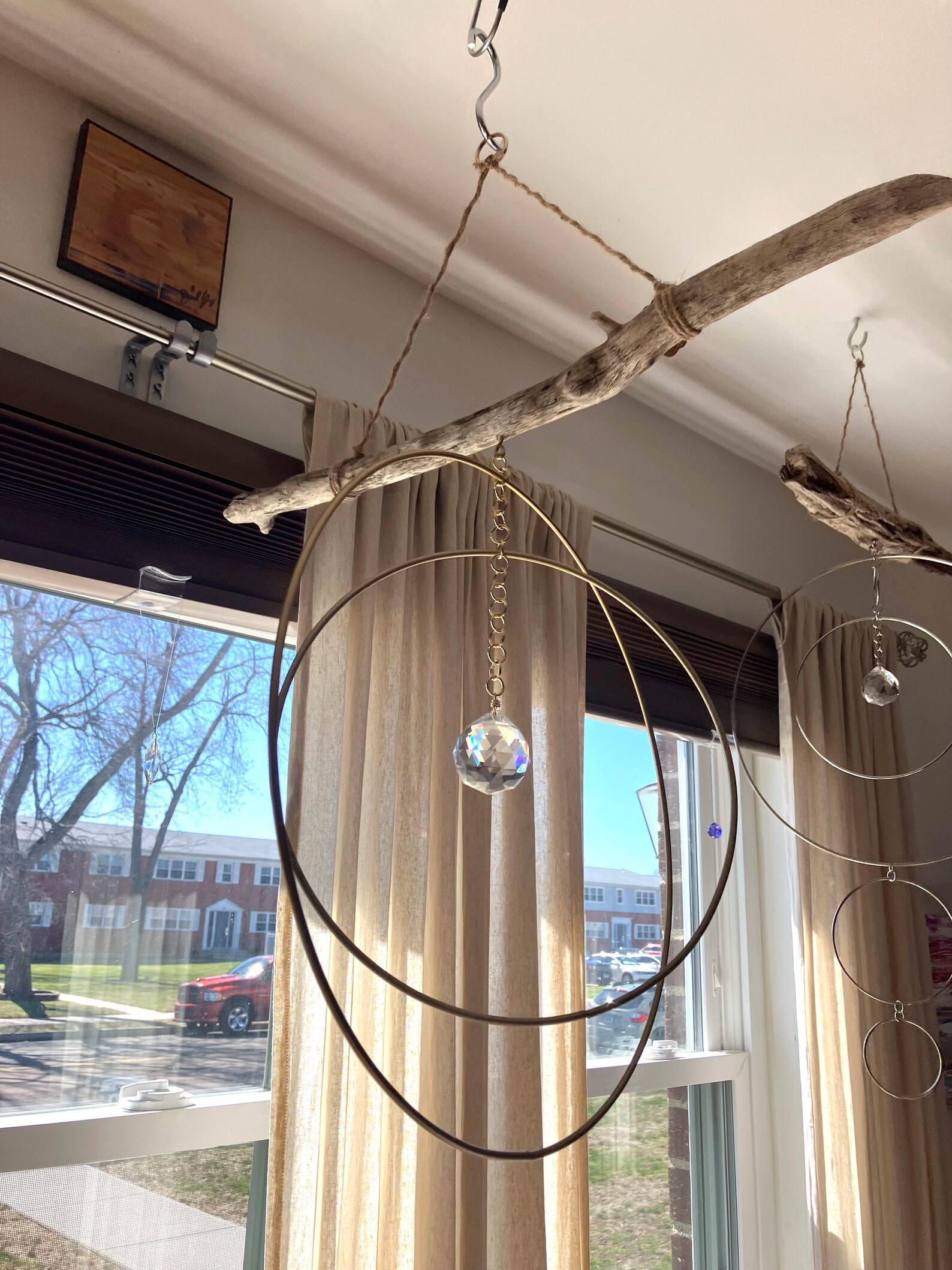 Driftwood & Crystal Mobile - Etsy