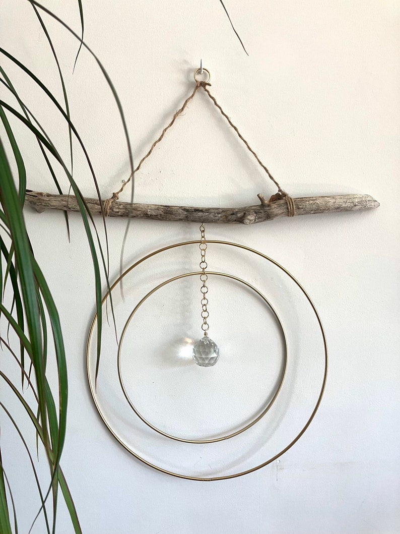Driftwood & Crystal Mobile - Etsy