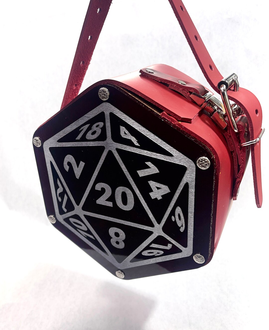 Personalized D20 Leather/acrylic Gamer Bag Purse Shoulder Bag Die Dice ...