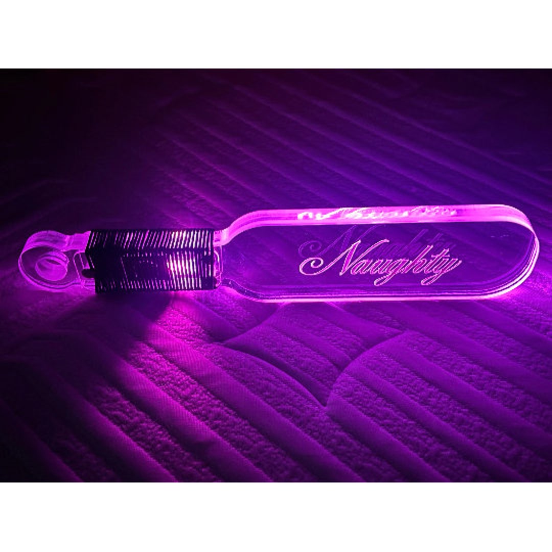Personally Engraved L.E.D. LED Spanking Paddle Thick Acrylic Light Up ...