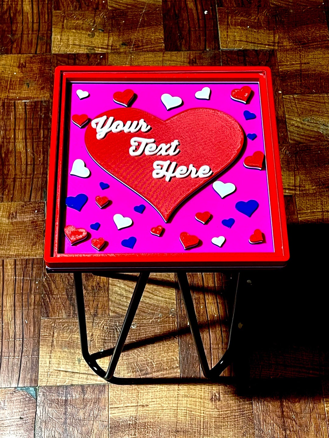 Custom Heart Table! Different Size Legs Available- Love Gift Hearts - Etsy