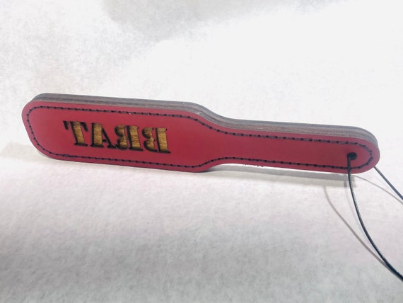 Mini Reverse Cut Spanking Paddle Custom Hand Stitched Leather - Etsy