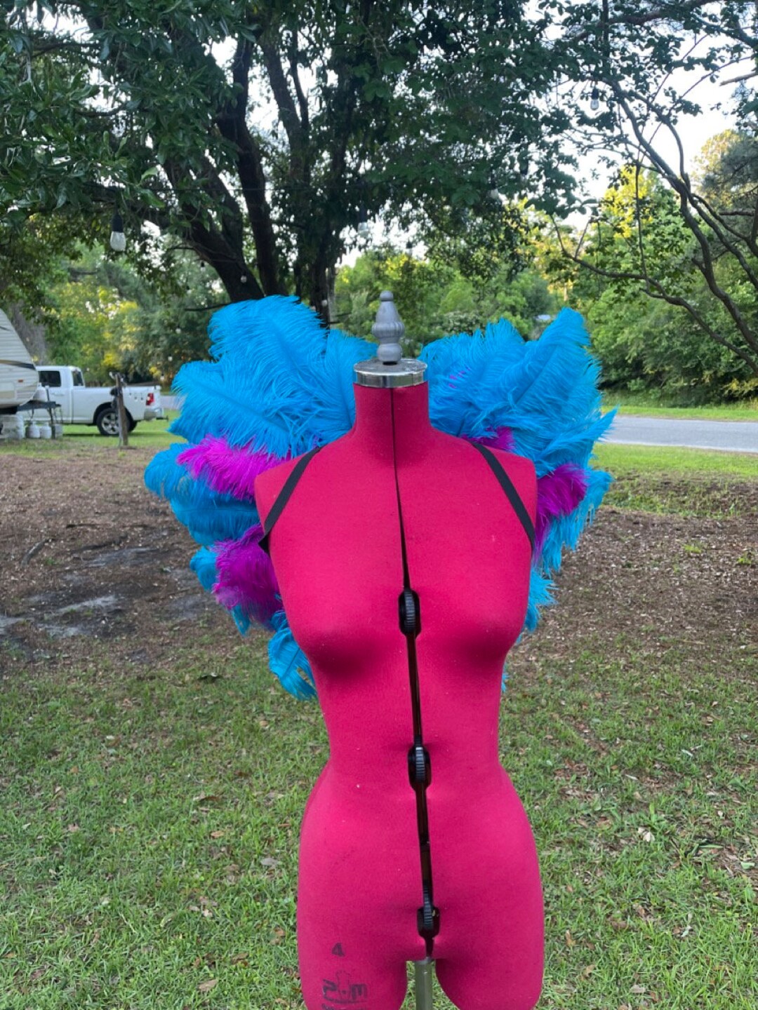 Fairy Wings Ostrich Feathers Photo Prop Cosplay Rave Party Festival ...