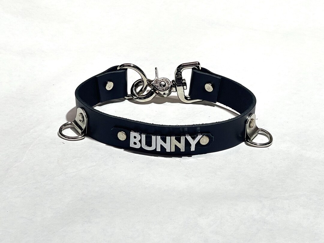 Leather Choker Restraint Choose Color/word/ Pink Green Purple Blue Red ...