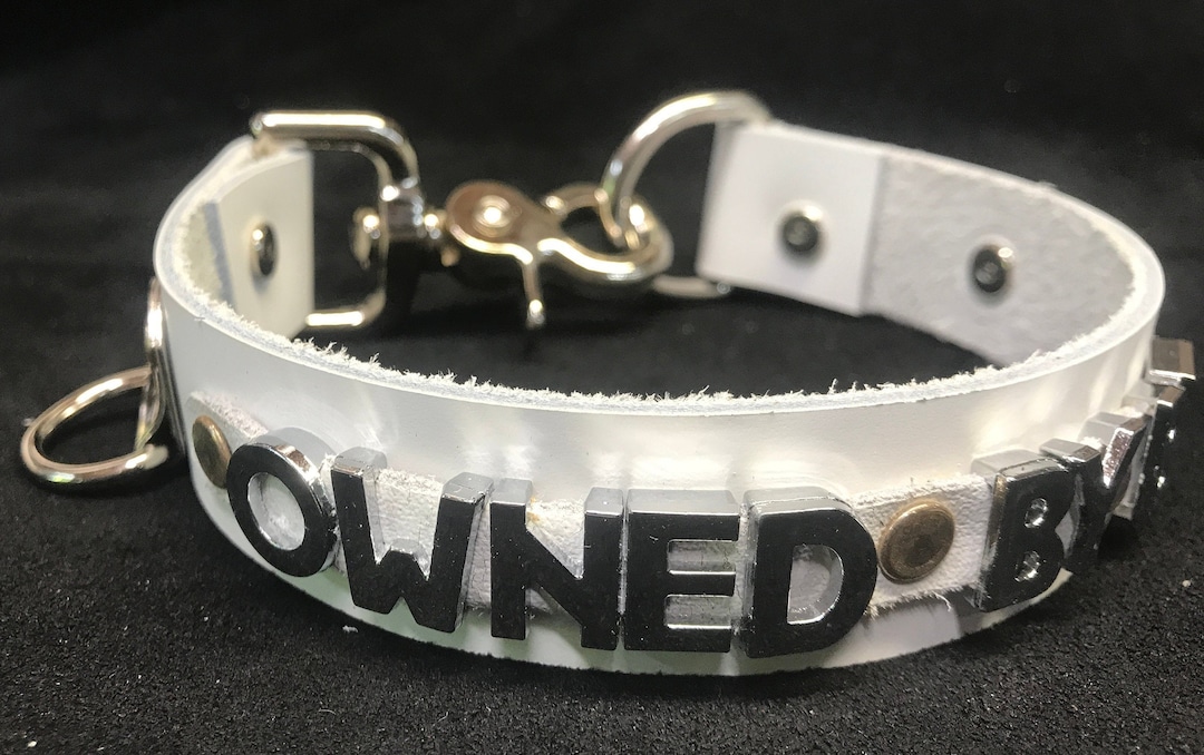 Leather Choker 1 Wide Daddys Girl Slut Or Pick Your Own Word Or Name