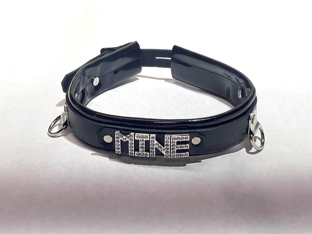 Locking Patent Leather Collar KITTEN Princess Any Word/ Red, Black ...