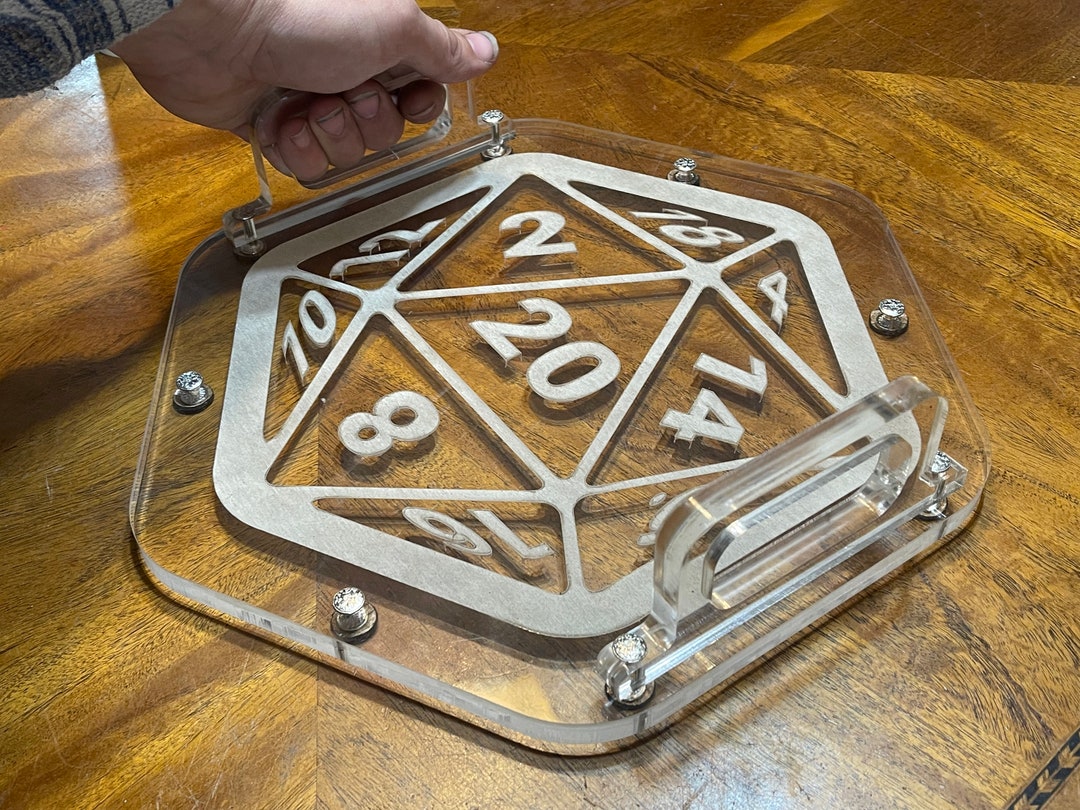 Custom D20 Clear Serving Tray D-20 Dice Die Personalize It - Etsy