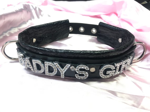 Crocodile alligator embossed leather slave collar choker | Etsy