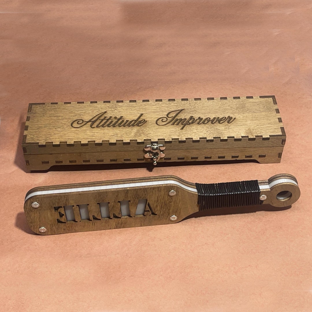 Recessed Letters Custom Spanking Paddle Choose Color- Optional Gift Box ...