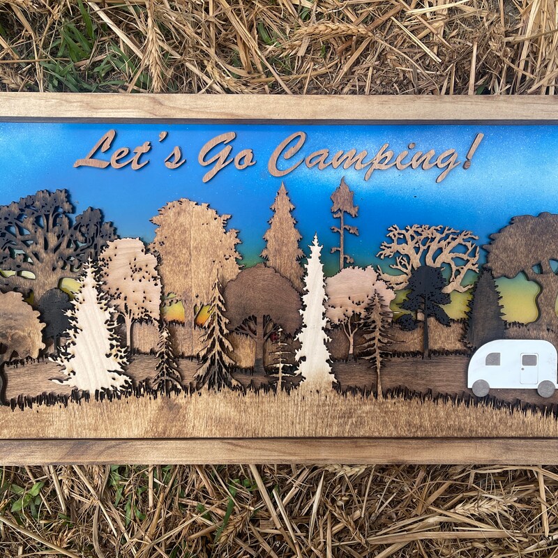 Wood Camping Sign - Etsy