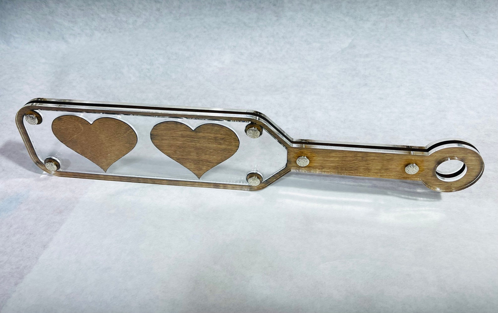 Clear Acrylic Spanking Paddle With Wood Hearts Custom Engraved - Etsy