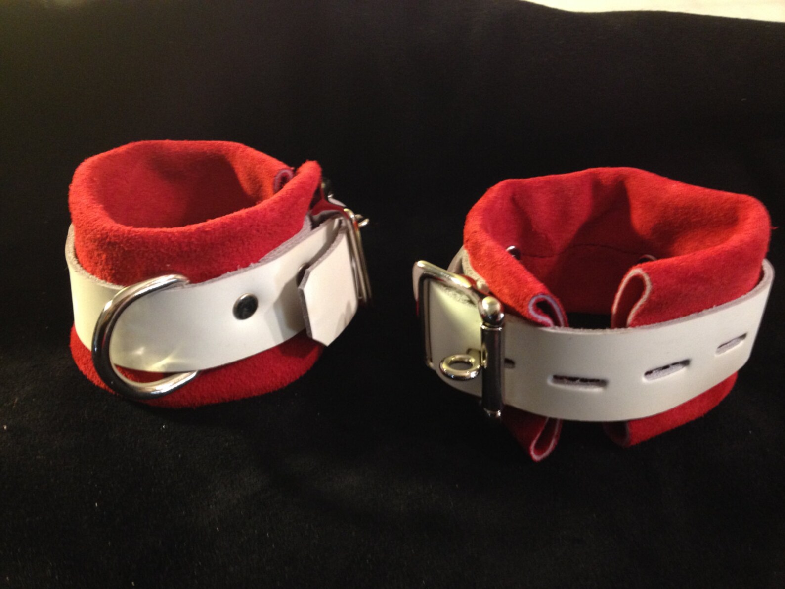 Leather Locking Cuff Restraint Set 5 Piece Suede Wrist | Etsy