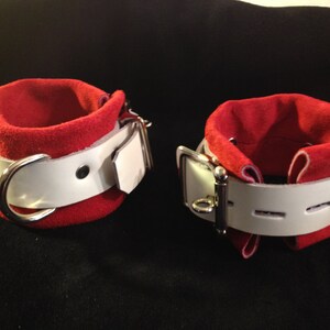 Leather Locking Cuff Restraint Set 5 Piece Suede Wrist - Etsy