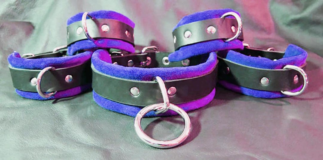 10 Pc Restraint Cuff Set -with Bed Tie Down Straps Wrist, Ankle, Collar ...