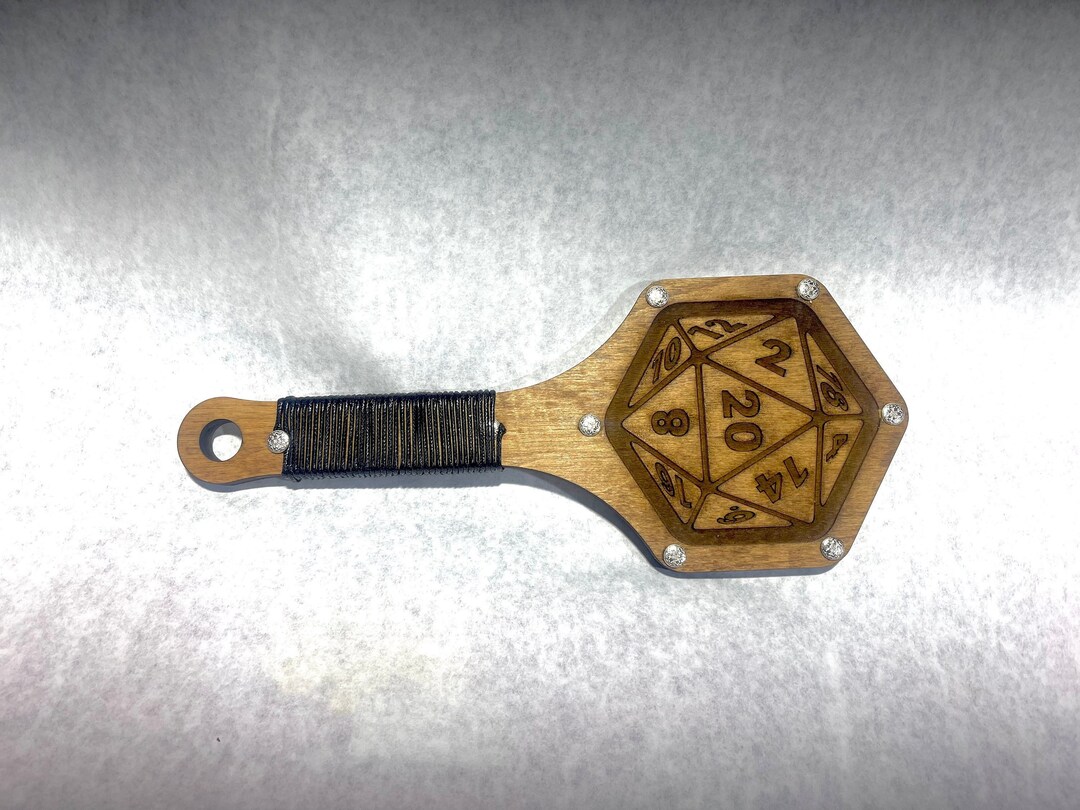 Custom D20 D-20 Die Dice Spanking Paddle Personalized Gift Box Optional ...