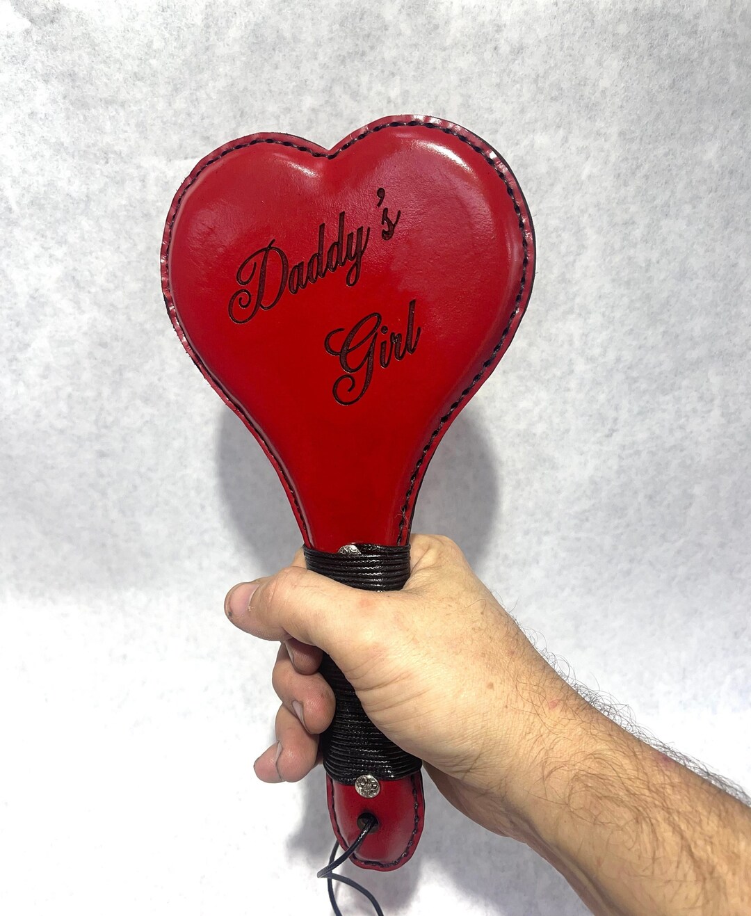 Heart Spanking Paddle Custom Engraved Leather Hand Stitched Colors - Etsy