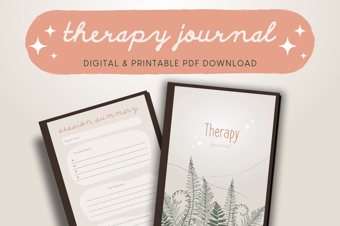 Digital Therapy Journal ~ Printable Diary ~ Daily Wellness Self Care ...