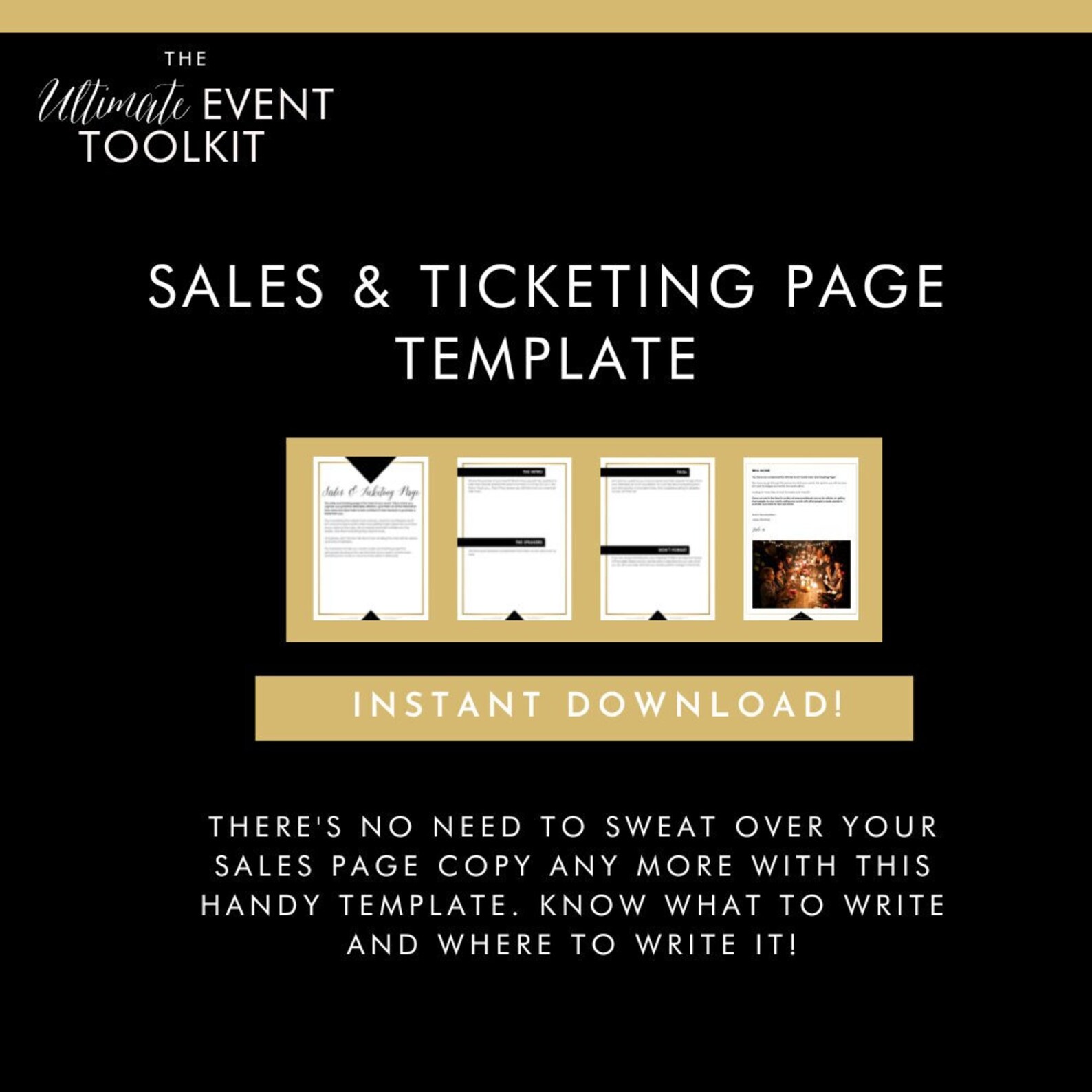The Ultimate Event Sales and Ticketing Page Template! Sales Planner ...