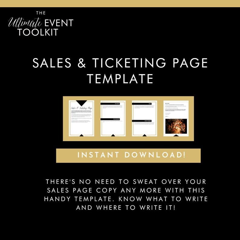 The Ultimate Event Sales and Ticketing Page Template! Sales Planner ...