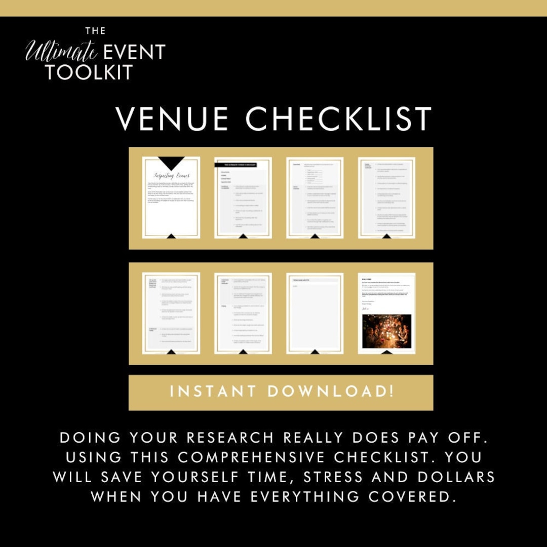 The Ultimate Event Venue Checklist! Event Planning & Checklist Template ...