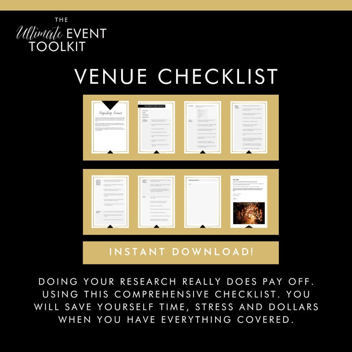 The Ultimate Event Venue Checklist! Event Planning & Checklist Template ...