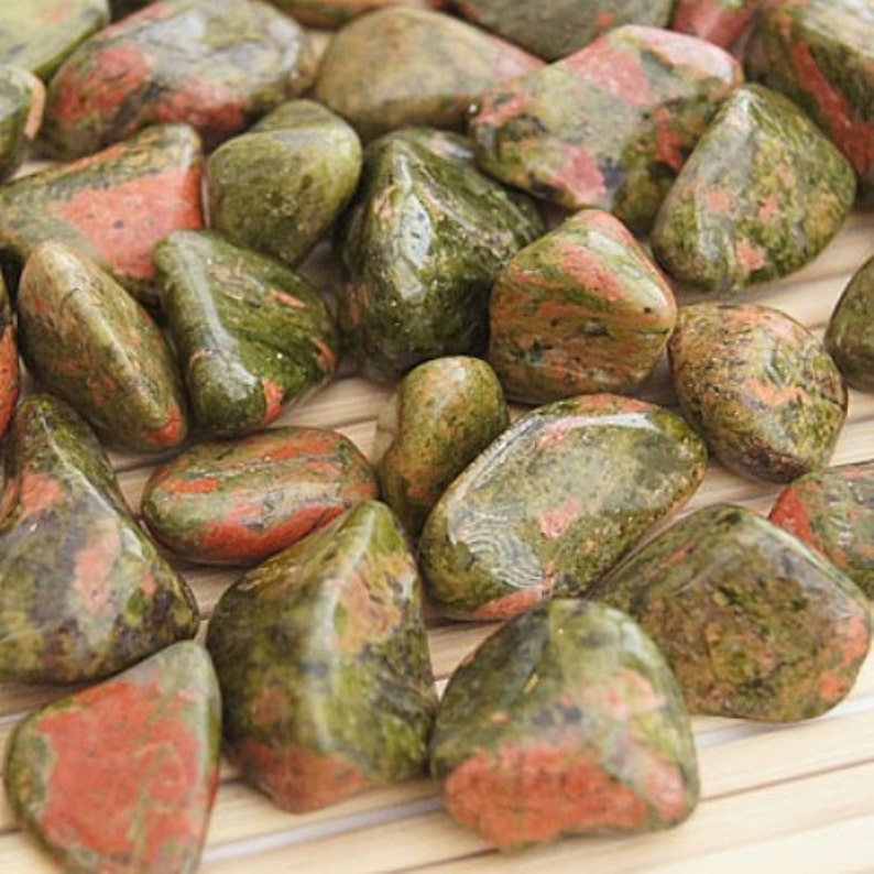 Unakite Tumbled Gemstone Crystal - Etsy