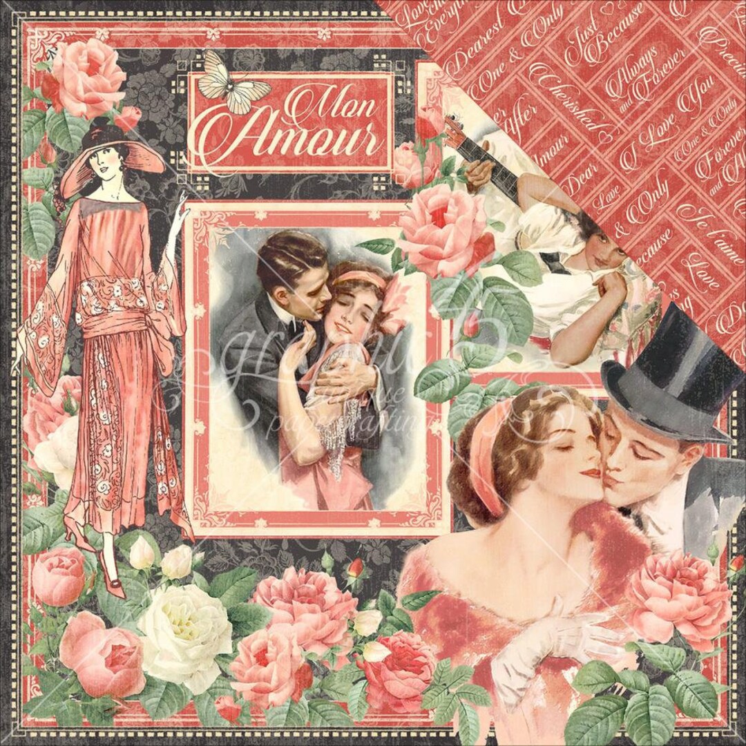 Graphic 45 Mon Amour Collection - Etsy