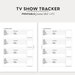 TV Show Tracker Printable Letter Size Printable Insert Printable PDF ...