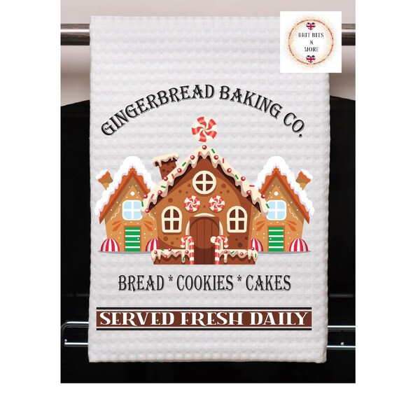 Gingerbread Kitchen Towel - Etsy