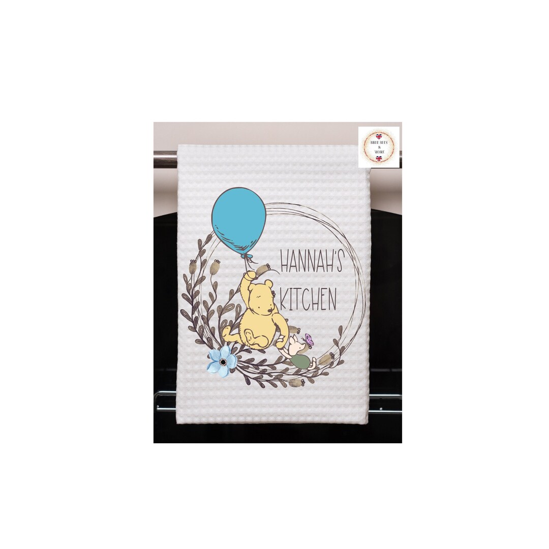Classic Winnie-the-pooh Custom Personalized Name Themed Tea Towel ...