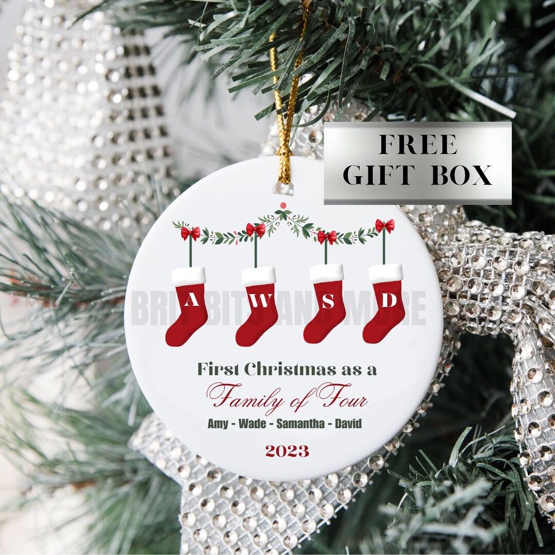 Personalized Family Stockings Christmas Ornament Ceramic Ornament ...