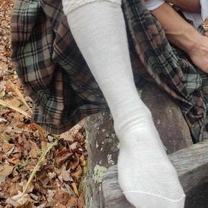 Wool Kilt Hose Knee Socks Boot Highlander Renaissance Viking Celtic ...