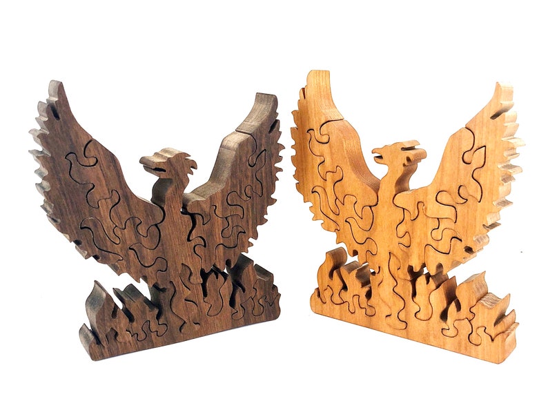 Legendary Wooden Phoenix Puzzle - Etsy